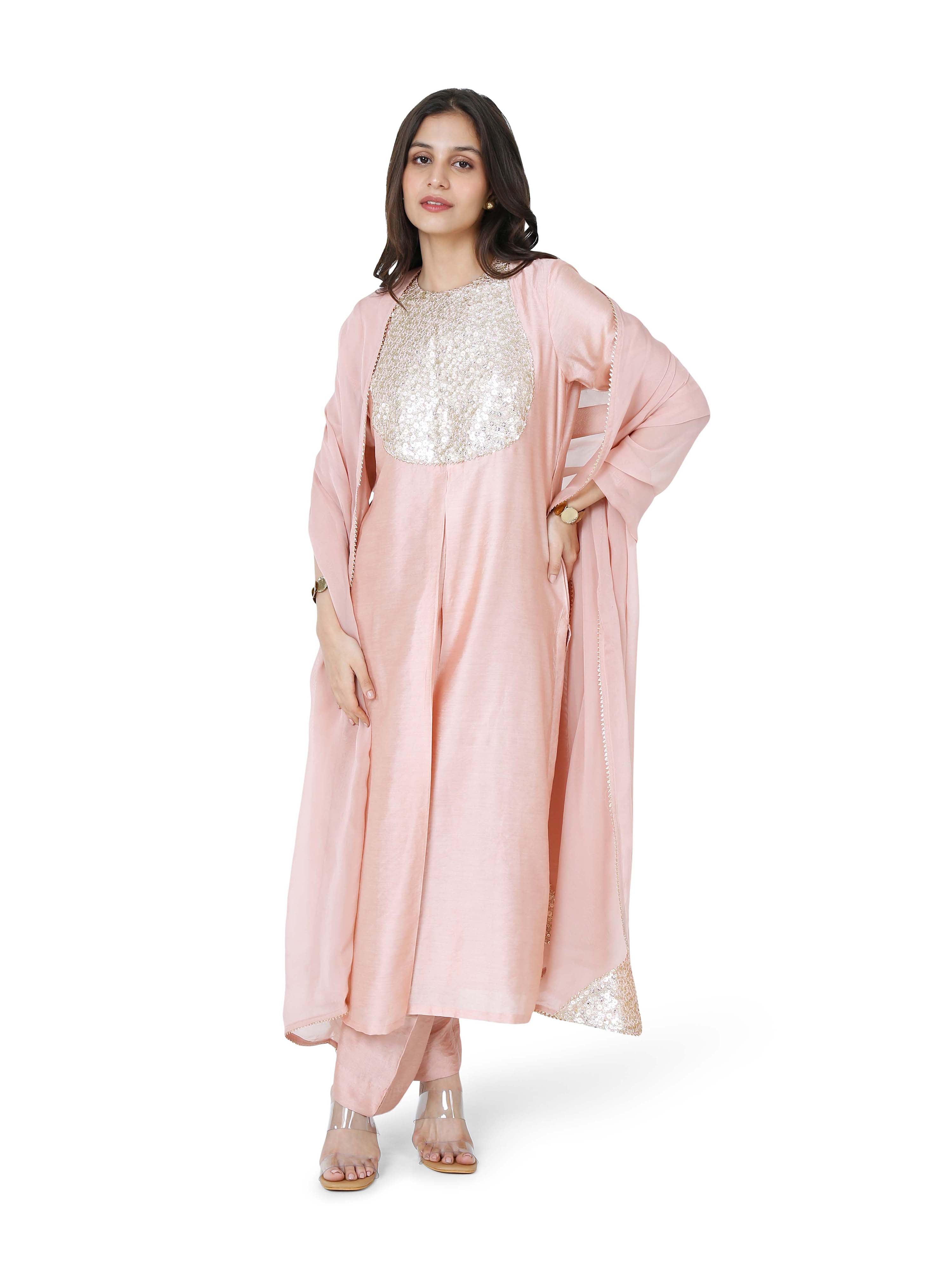 Dusty Pink Ghada Kurta Set – label.komalshah